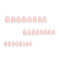 China Minimalist French Ombre Press On Nails 24pcs Gradient Fake Nails for sale