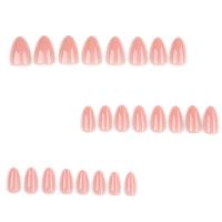 China Minimalist Solid Color Fake Nails Glossy Medium Almond Fake Nails for sale