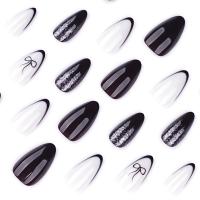 China Long Almond 24pcs Pattern Artifical Nails Y2K Easy To Apply for sale