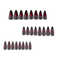 China Stiletto Glossy Finish Long Almond Ombre Nails Gradient Fake Nails for sale