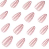 China Long Almond Gitter Finish French Tip Press On Nails Private Label Service for sale