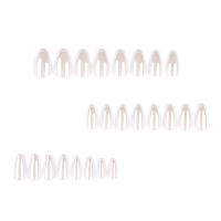 China Glossy Artificial Nails French Manicure 24pcs Long French Tip Nails for sale