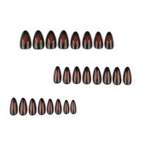 China Glossy Design Holiday Fake Nails Long Almond 24pcs Holiday Nails Press On for sale