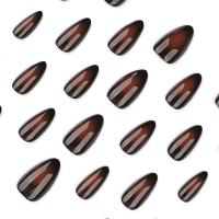 China Glossy Design Holiday Fake Nails Long Almond 24pcs Holiday Nails Press On for sale