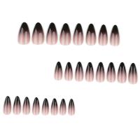 China Glossy Almond Nail Ombre Fake Nails Long Glue / Adhesive For Women for sale
