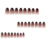 China Long Coffin Ombre Finish French Tip Artifical Nails Factory Direct for sale