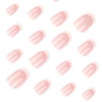 China Medium Almond Glossy Finish French Tip Press On Nails Quick Application for sale