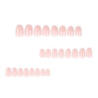 China Pink Solid Color Press On Nails Reusable Almond Shape Medium Nails for sale