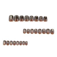 China Square Cat Eyes Press On Nails Bulk Order Glossy Finish Short Artificial Nails for sale