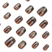 China Square Cat Eyes Press On Nails Bulk Order Glossy Finish Short Artificial Nails for sale