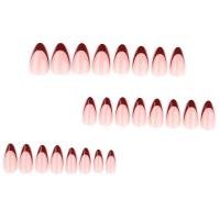China Almond Glossy Long French Tip Nails Private Label Long French Nails for sale