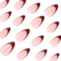 China Almond Glossy Long French Tip Nails Private Label Long French Nails for sale