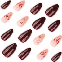 China Rhinestone Press On Nails 3D 24pcs Long Almond Nails Standard Sizes for sale