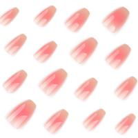 China Medium Ombre Coffin Press On Nails 24pcs FDA Approval Ombre Stick On Nails for sale