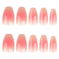 China Medium Ombre Coffin Press On Nails 24pcs FDA Approval Ombre Stick On Nails for sale
