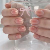 China Medium Ombre Coffin Press On Nails 24pcs FDA Approval Ombre Stick On Nails for sale