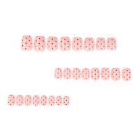 China Short Square Polka Dot Finish Pattern Press On Nails Private Label Service for sale