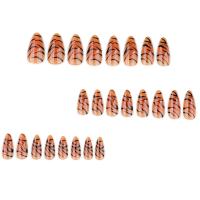 China Tiger Print Almond Glossy Nails 24pcs Pattern False Nails For Women for sale