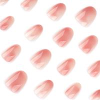 China 24pcs Pink Ombre Press On Nails Oval Glossy False Ombre Nails for sale
