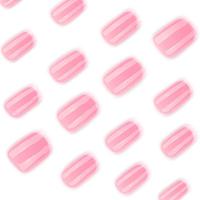 China Short Square French Tip Press On Nails Pink Glossy For Daily Office Wear for sale