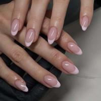 China Gentle French Tip Press On Nails Private Label French False Nails FDA Approval for sale