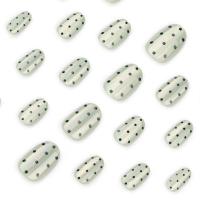 China Sage Green Dot Cat Eyes Nails Cat Eye Nail Art For Daily Office Wear for sale