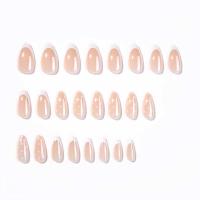 China Minimalist White Custom Press On Nails Medium Almond Personalised False Nails for sale