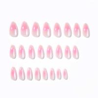 China Aurora Pink Ombre False Nails Glossy Pearl Long Almond Ombre Nails for sale