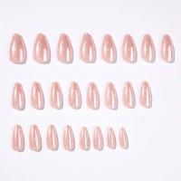 China White Polka Dot Pattern Press On Nails Long Oval Gentle Korean Style for sale