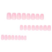 China Semi Transparent Square Press On Nails Pink For Daily Manicure for sale