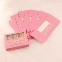 China Premium Custom Press On Nail Packaging Box With Window Display for sale