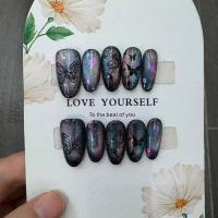 China Trendy Style High Quality Handmade Press On Nails Long Lasting Wear for sale
