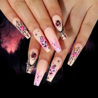 China Halloween Holiday Press On Nails Reusable Fake Nail Hypoallergenic Wear for sale