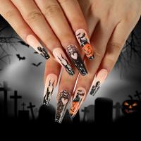 China Halloween Holiday Press On Nails Reusable Fake Nail Hypoallergenic Wear for sale