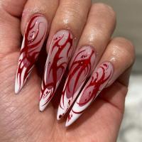 China Factory Halloween Holiday False Nails Cute Ghost Pumpkin Print Custom Logo for sale