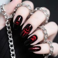 China Wholesale Halloween Press On Nails Pumpkin Spider Web Party Cosplay for sale