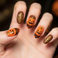 China Spooky Halloween Holiday Press On Nails Bulk Wholesale Dark Witch Design for sale