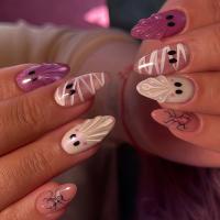 China Spooky Halloween Holiday Press On Nails Bulk Wholesale Dark Witch Design for sale