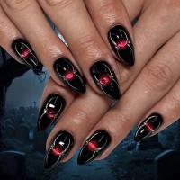 China Halloween Wholesale holiday Press On Nails Spider Ghost Pumpkin Skeleton Short for sale