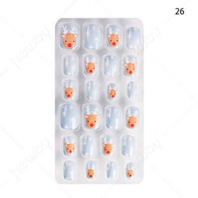 China 24Pcs Cute Cartoon Kids Press On Nails Safe for Girls Party Gift for sale