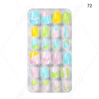 China 24Pcs Cute Cartoon Kids Press On Nails Safe ABS For Girls Party Gift Children for sale