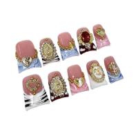 China Wholesale Medium Duck Handmade Fake Nails Vintage Gold Religious Metal Decor for sale