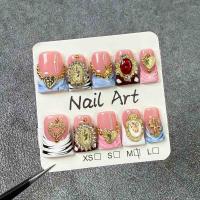 China Wholesale Medium Duck Handmade Fake Nails Vintage Gold Religious Metal Decor for sale