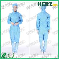 China Waterproof Lint Free Antistatic ESD Cleanroom Coverall - 10⁶-10⁹ Ohm Resistance, 50 Wash Cycles for sale