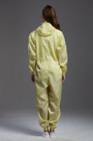 China ESD Cleanroom Smock Jumpsuit with 10E7-10E9 Ohm Resistance and 5mm Conductive Grid for Anti-Static Protection for sale