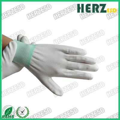 China ESD Anti-Static Work Gloves with PU Coating - 13 Gauge, 10^6-10^9Ω Resistance, S/M/L Sizes for sale