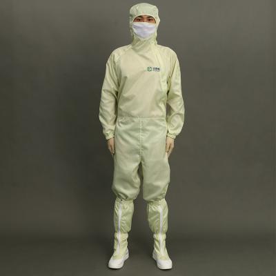 China ESD Anti-Static Jumpsuit with 10^6~10^9 Ohm Resistance for Cleanroom Electronics Manufacturing for sale