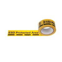 China Electronic PVC Sensitive Aisle ESD Warning Tape For Packaging Anti Static Static for sale