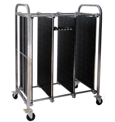 China Handle Adjustable ESD PCB SMT Storage Trolley Eletronic Antistatic Reel Storage Cart for sale