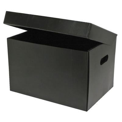 China PP Corrugated Plastic ESD Storage Box - 2-12mm Thickness Custom Sizes with Conductive Black Option for sale